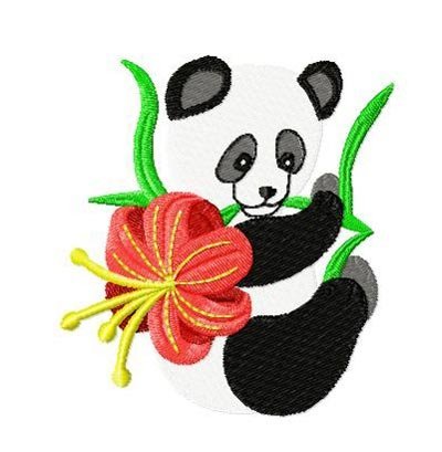 Chinese Panda Set embroidery design